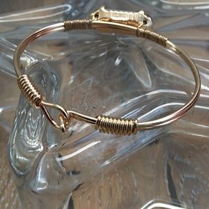 Jewelry | Gray Gemstone Gold Wire Bangle Boho Jewelry | Poshmark